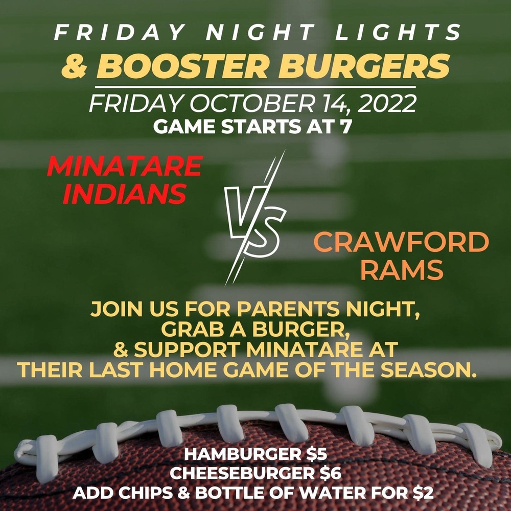 Friday Night Lights & Booster Burgers | Minatare Jr./Sr. School